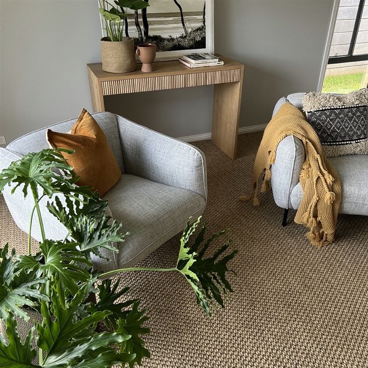 Floorspace - Gallery - Heavy Rustic River Rock Sisal Wall to Wall