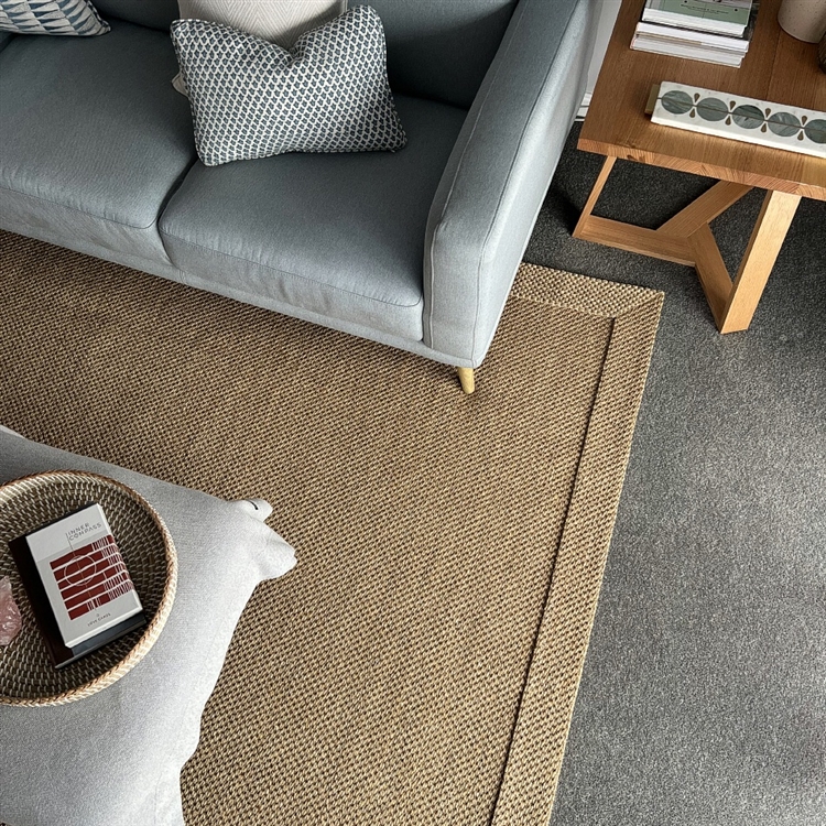 Floorspace - Gallery - Fine Rustic Quartz Sisal Rug With Self Edge Border